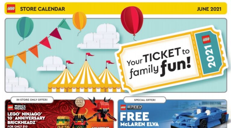 LEGO Store calendar reveals new sets and offers for June 2021