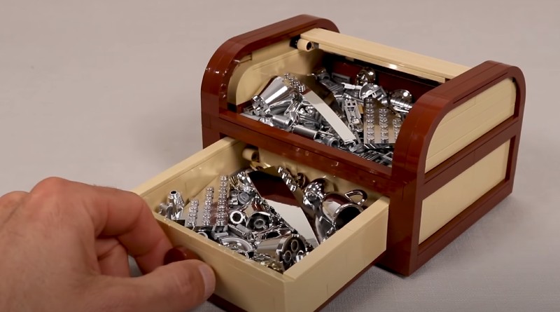 This LEGO tambour box holds a treasure trove of chrome pieces - Brick ...