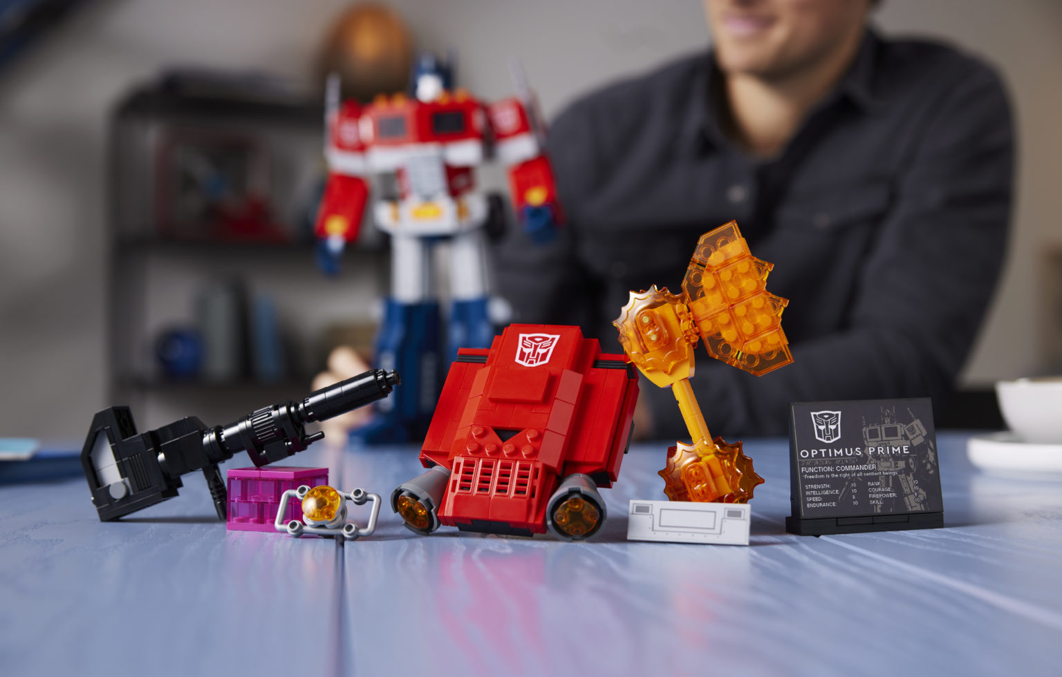 LEGO 10302 Optimus Prime is fueled up and ready to go