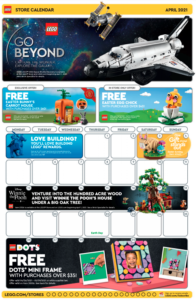 LEGO Store calendar reveals new sets and deals for April 2021
