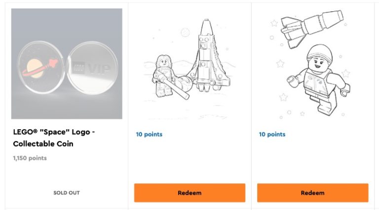 LEGO Classic Space VIP Collectible Coin sells out instantly