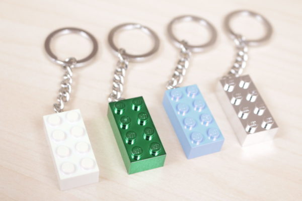Shiny LEGO metallic and iridescent brick keychains review