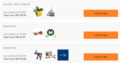 LEGO launches new wishlist system on official online store