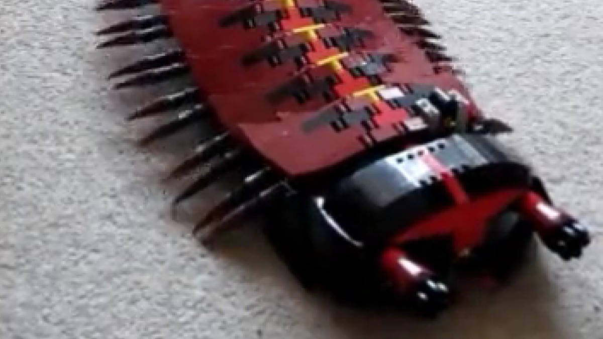 This brick-built LEGO giant millipede realistically moves