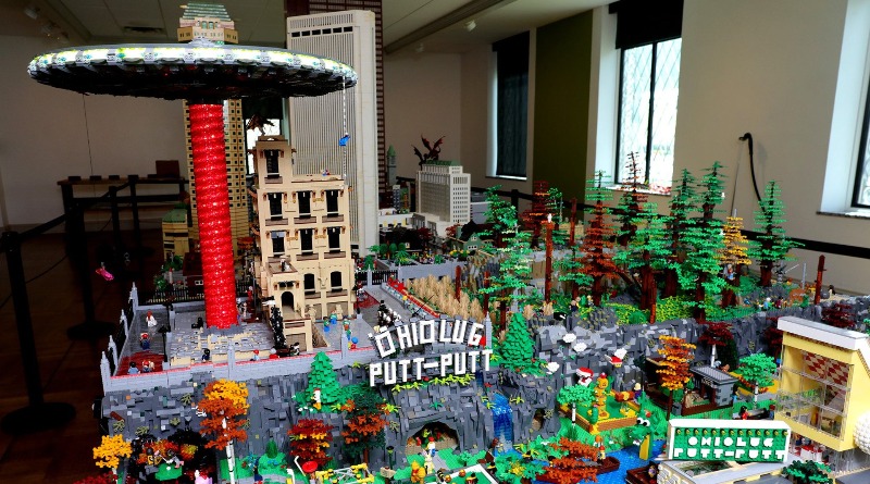 Fan-made LEGO exhibit displayed as fine art