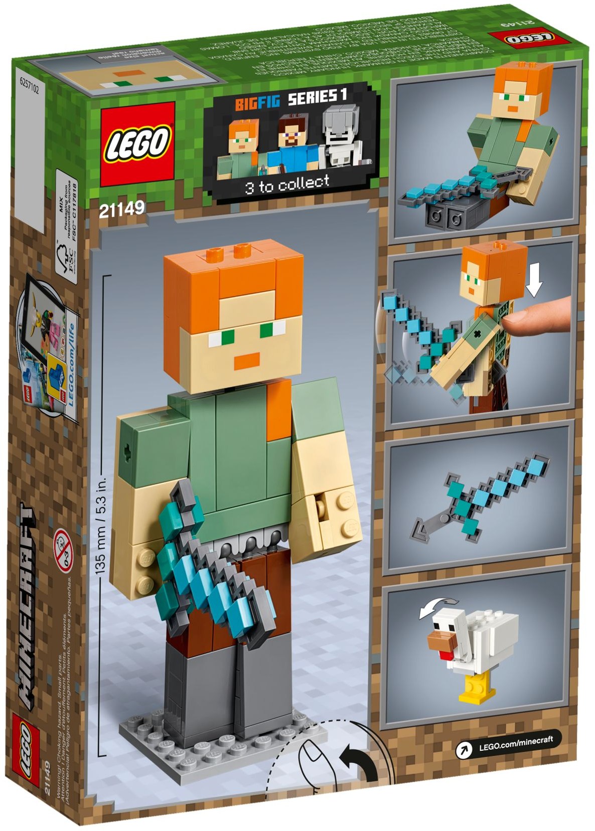 Minecraft Alex BigFig with Chicken LEGO Set, Deals & Reviews
