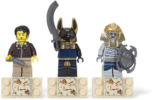 Magnet Set: Amset-Ra, Jack Raines and Anubis Guard LEGO Set, Deals ...